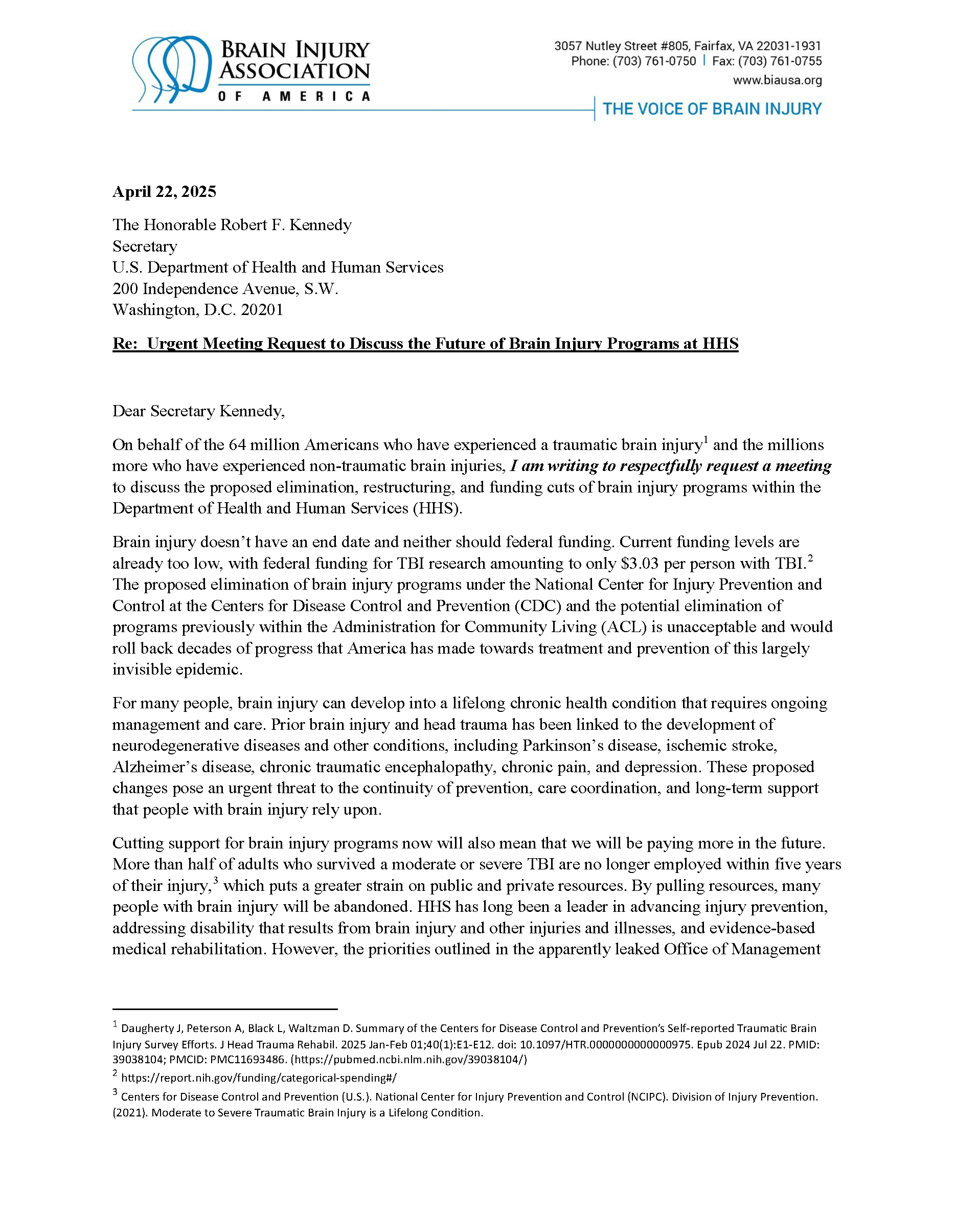 BIAA Requests Meeting with HHS Secretary After Leaked Budget Draft ...